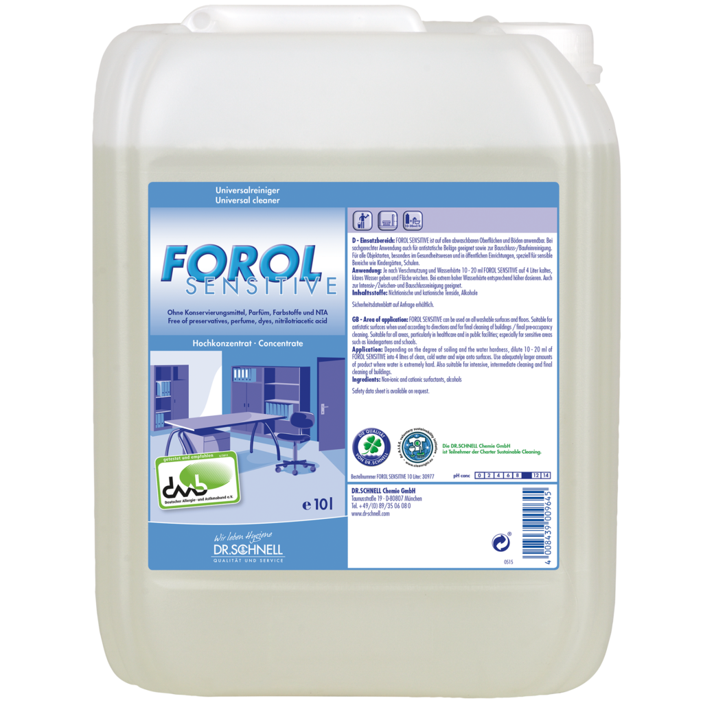 Dr.Schnell FOROL Sensitiv Universalreiniger-Konzentrat - Hygieneworld.org