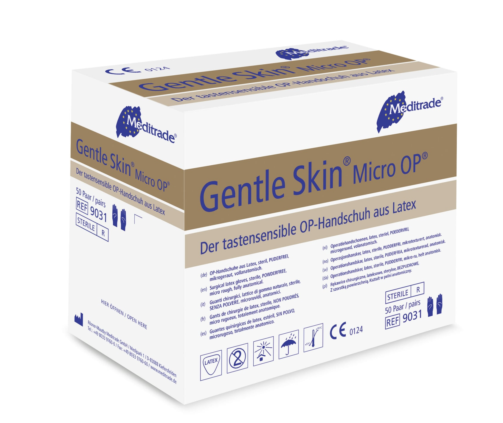 Gentle Skin micro op Latex Handschuhe steril , puderfrei ,50 Paar ...